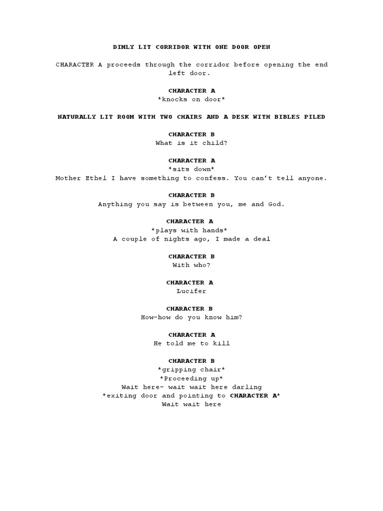 Preliminary Task Script Pdf Mystery Thriller Crime Fiction