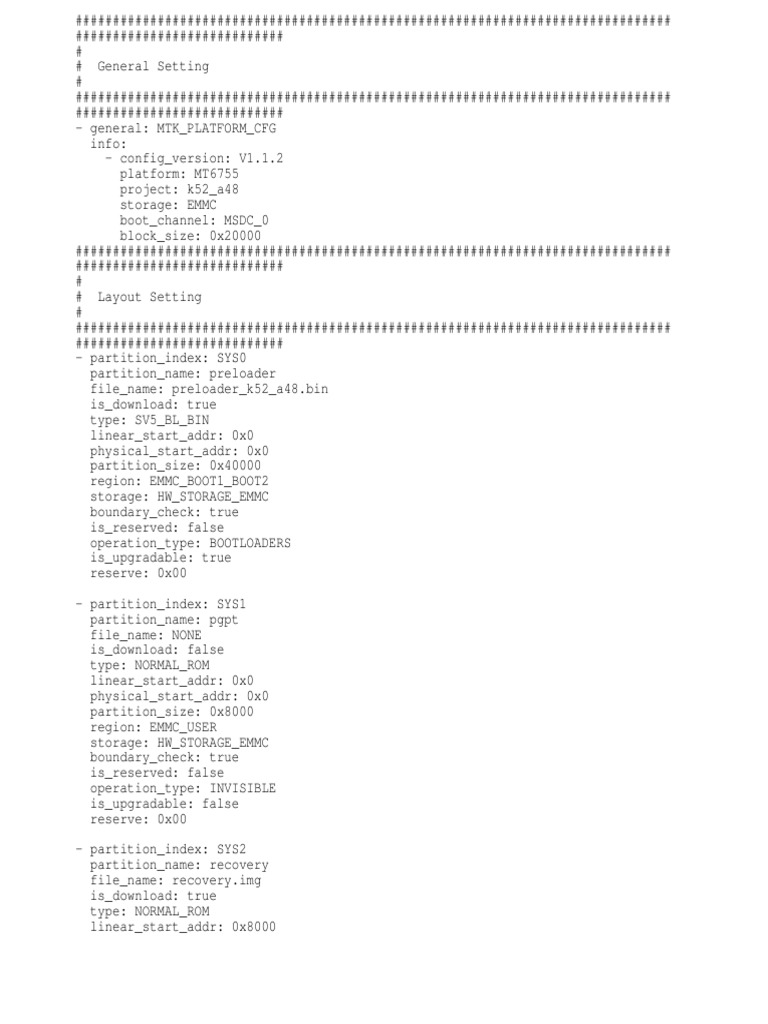 MT6755 Android Scatter | PDF | Data | Computer Architecture