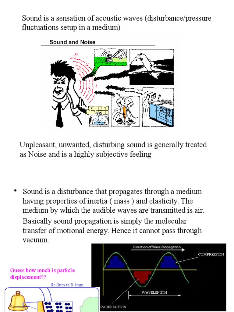 Sound Is A Sensation of Acoustic Waves (Disturbance/pressure ...