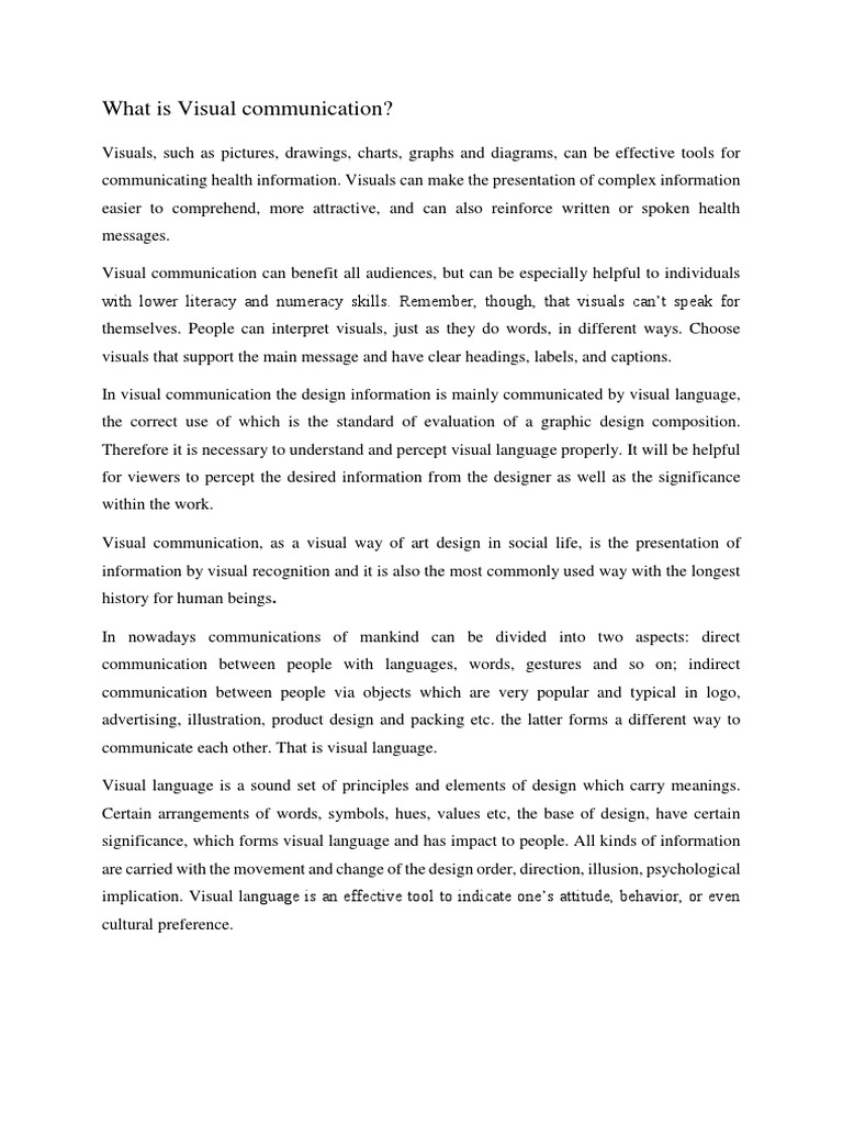 Visual Communication | PDF | Composition (Visual Arts) | Color