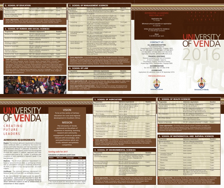 Univen Student Brochure 2016 | PDF
