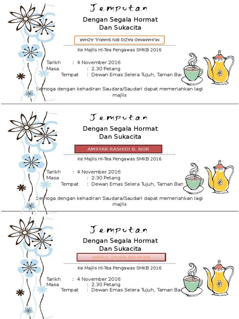 Kad Jemputan | PDF