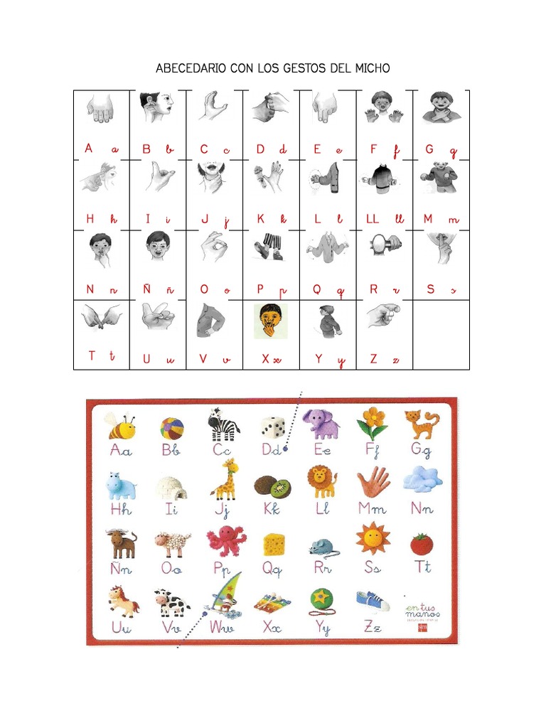 Abecedario Con Los Gestos Del Micho | PDF