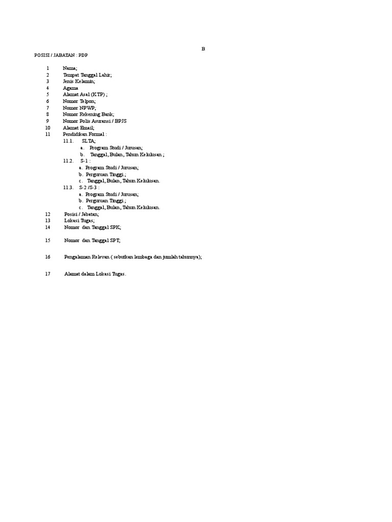 Masyhudi (Biodata Dan Dipp) | PDF