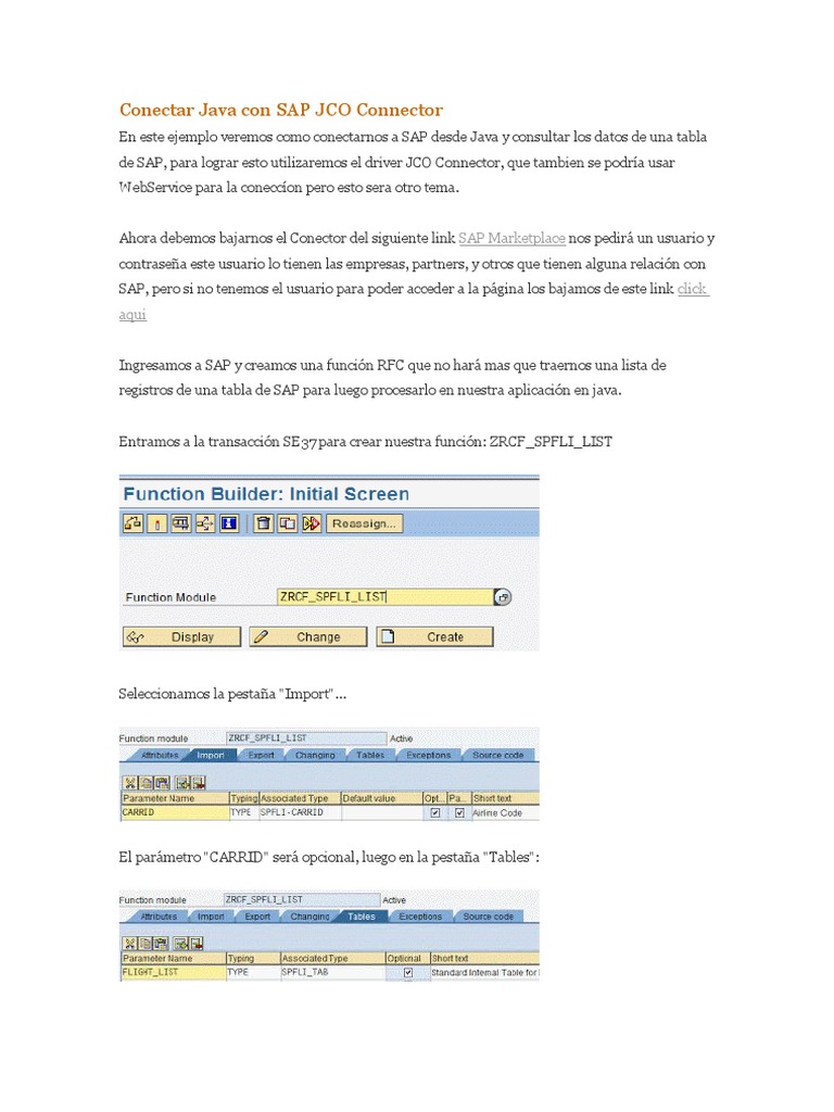 Conectar Java Con SAP JCO Connector | PDF | Java (lenguaje de ...