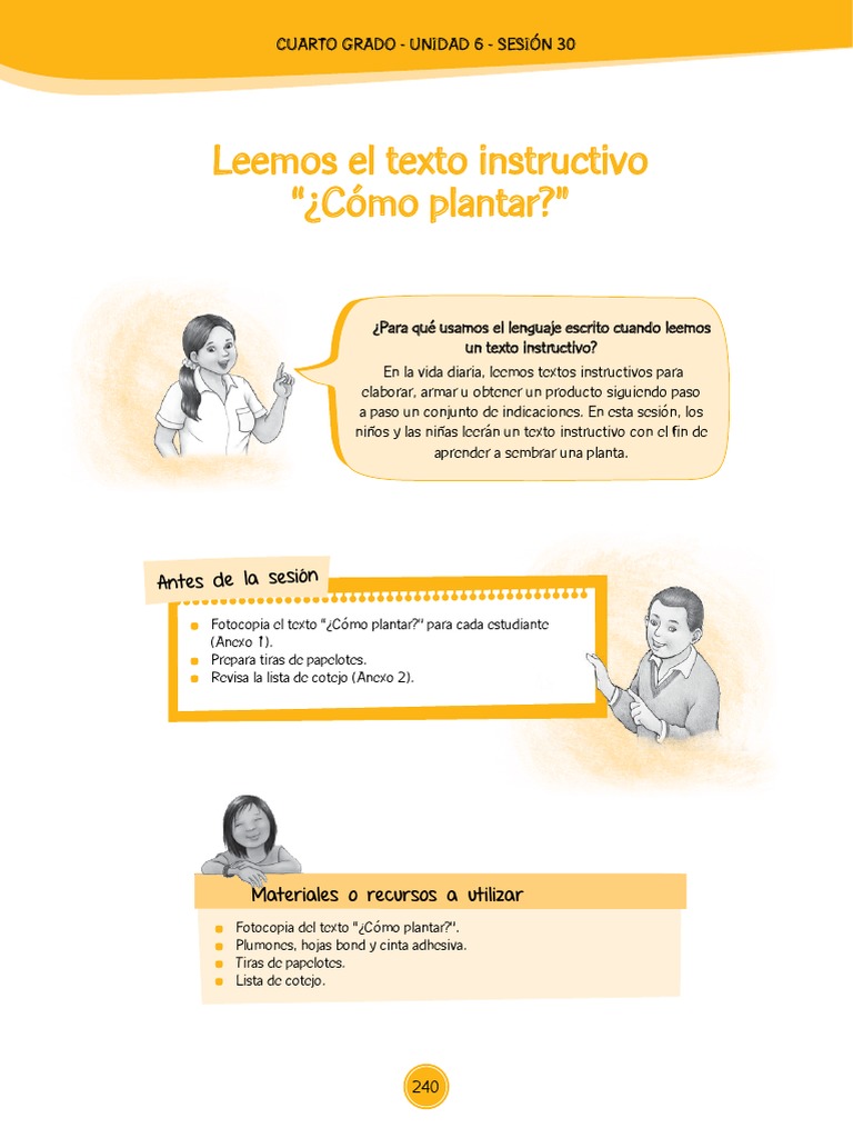 4G U6 Sesion30 PDF | PDF | Lectura (proceso)