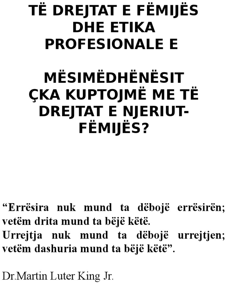 1) Te Drejtat e Femijes | PDF