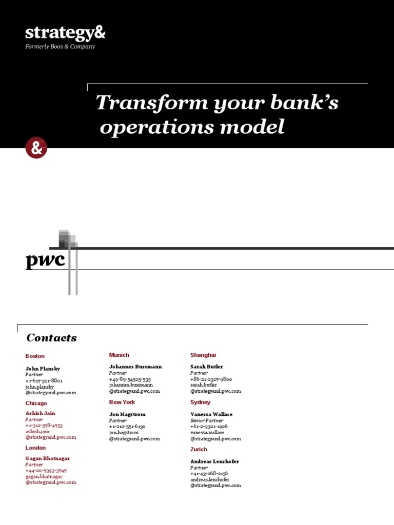 Strategyand Transform Your Banks Operations Model | PDF | Procurement ...