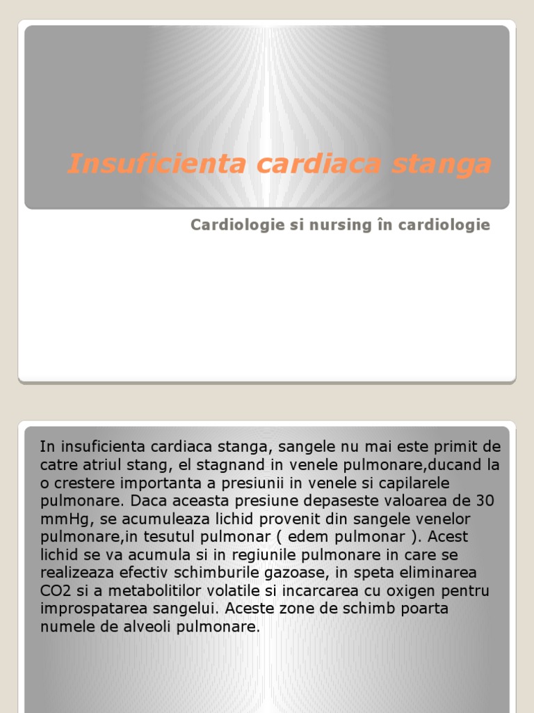 Insuficienta Cardiaca Stanga | PDF