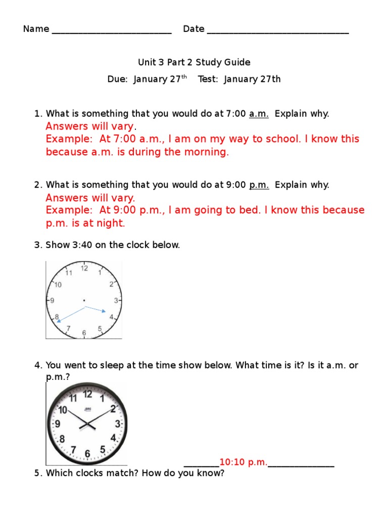 Unit 3 Part 2 Study Guide Answer Key | PDF | Language Arts & Discipline ...