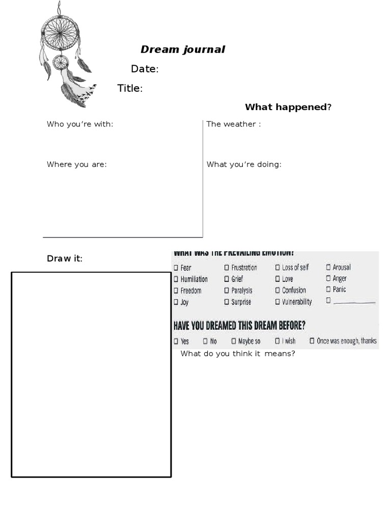 Dream Journal | PDF