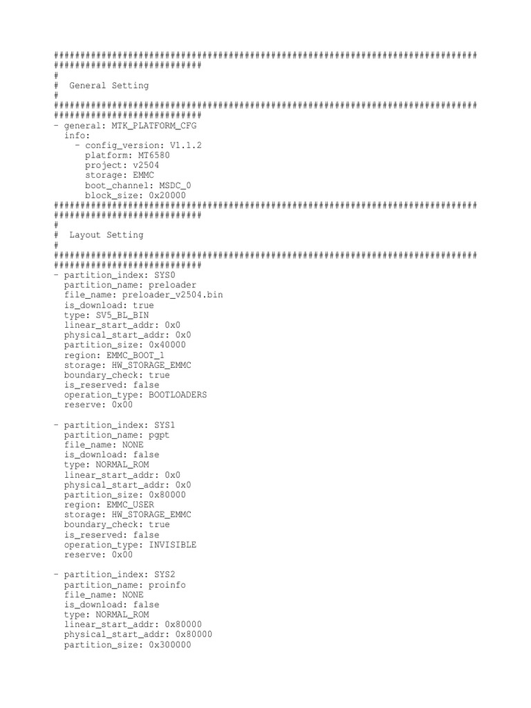 MT6580 Android Scatter | PDF | Computer Hardware | Data