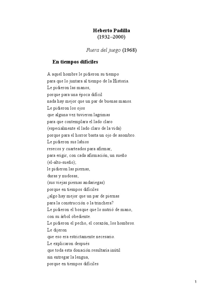 Heberto Padilla - Poemas