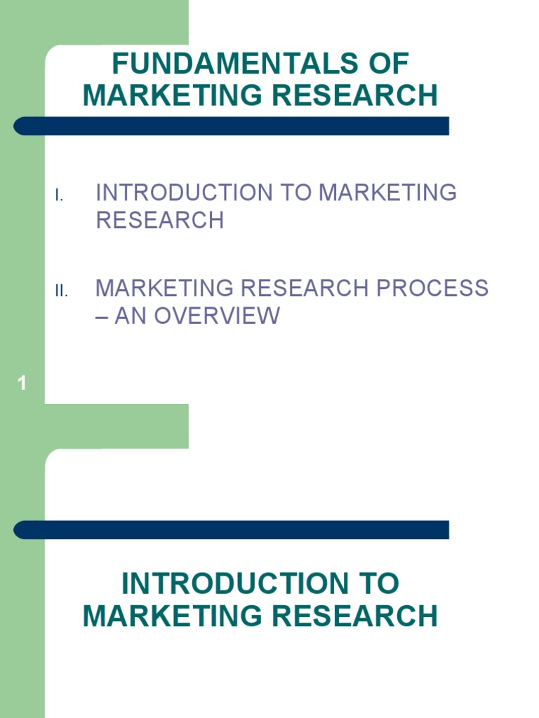 Lec1 - Introduction To Market Research | PDF | Marketing | Marketing ...