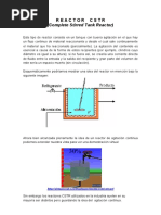 Práctica # 7 Reactor Continuo de Tanque Agitado en Serie.pdf | Reactor Quimico | Reacciones químicas