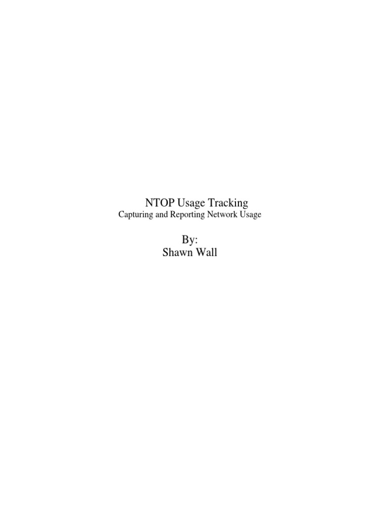 NTOP Network Usage Tracking Guide | PDF | Databases | Email