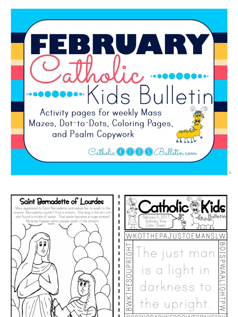 February Catholic Kids Bulletin | PDF