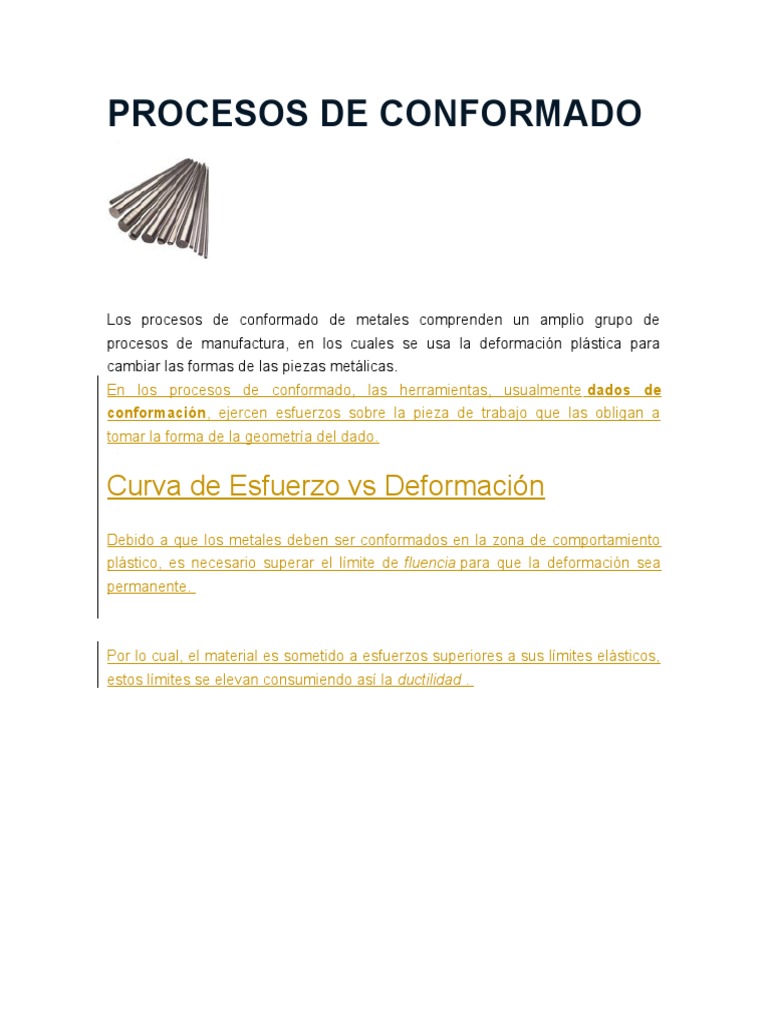 Procesos de Conformado | PDF | Extrusión | Materiales