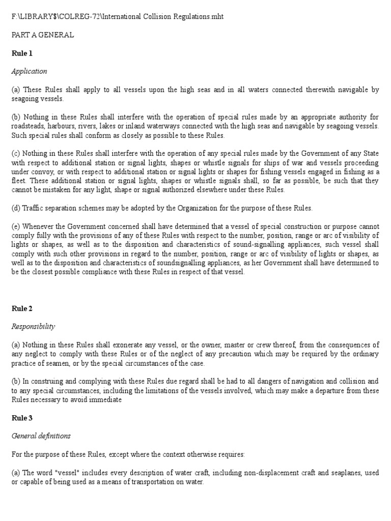 Colreg 72 Pdf Traffic Radar