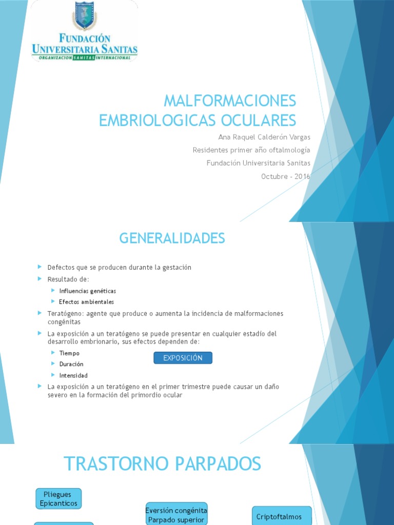 Malformaciones Congenitas | PDF | Percepción visual | Ojo humano