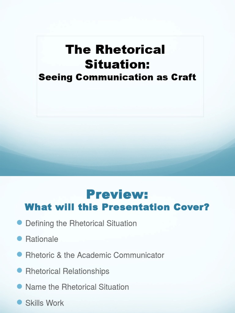 W1-2 Rhetorical Situations | PDF | Rhetoric | Audience