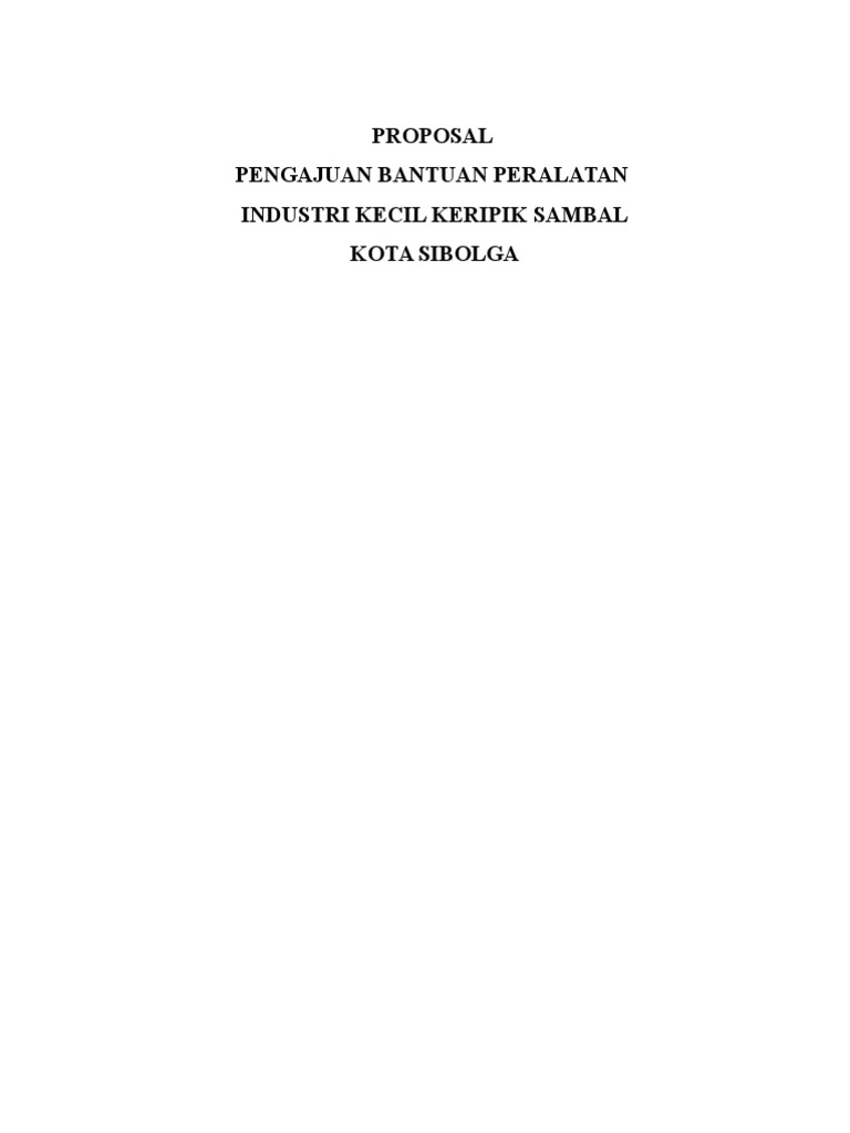 'Dokumen - Tips Proposal Bantuan Peralatan - Doc'kjkjkljl | PDF | Bisnis