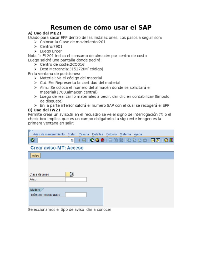 Resumen de Como Usar El SAP | PDF | Codificación de caracteres | Point ...
