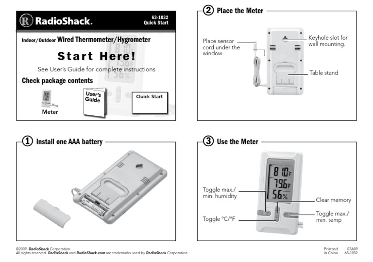 Termometro Radioshack | PDF