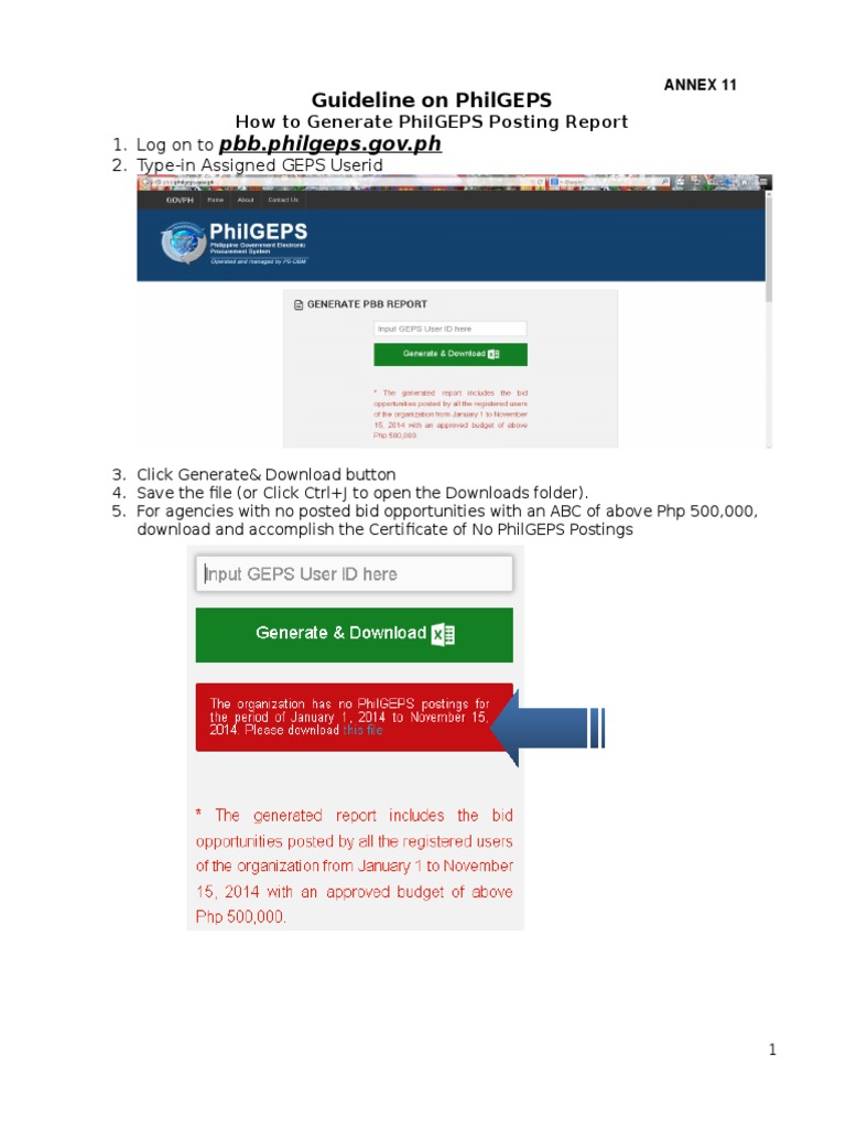 PhilGEPS Posting Guidelines and Timeline | PDF | Procurement | Business