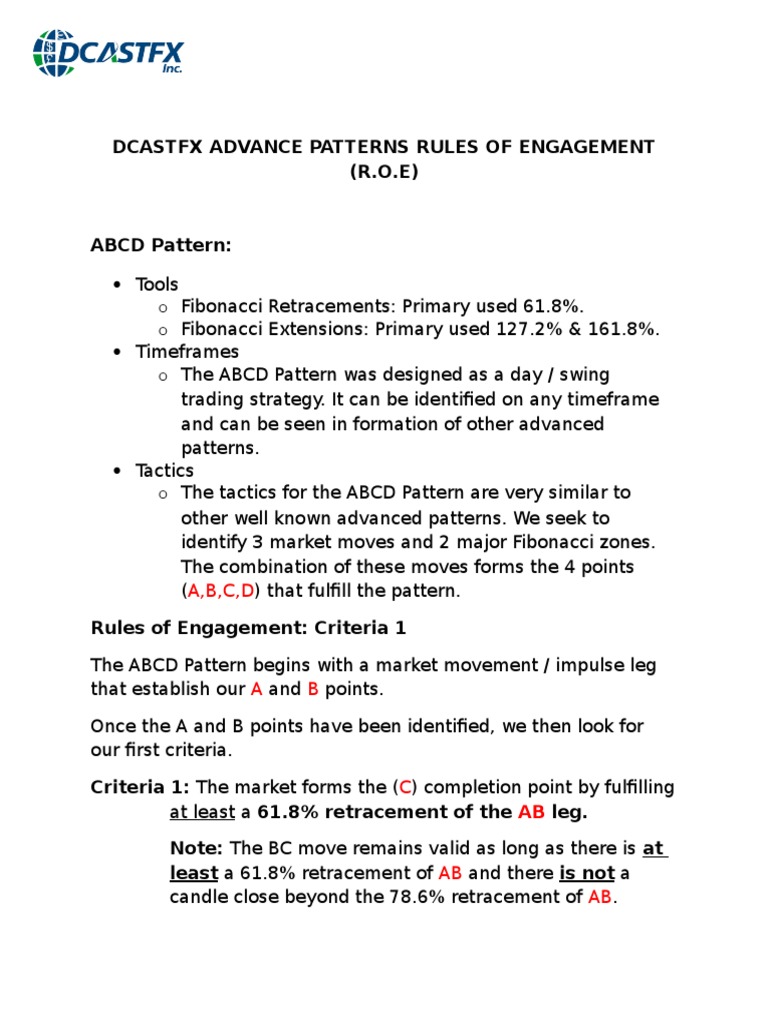 Dcastfx Advance Patterns Rules of Engagement Abcd | PDF