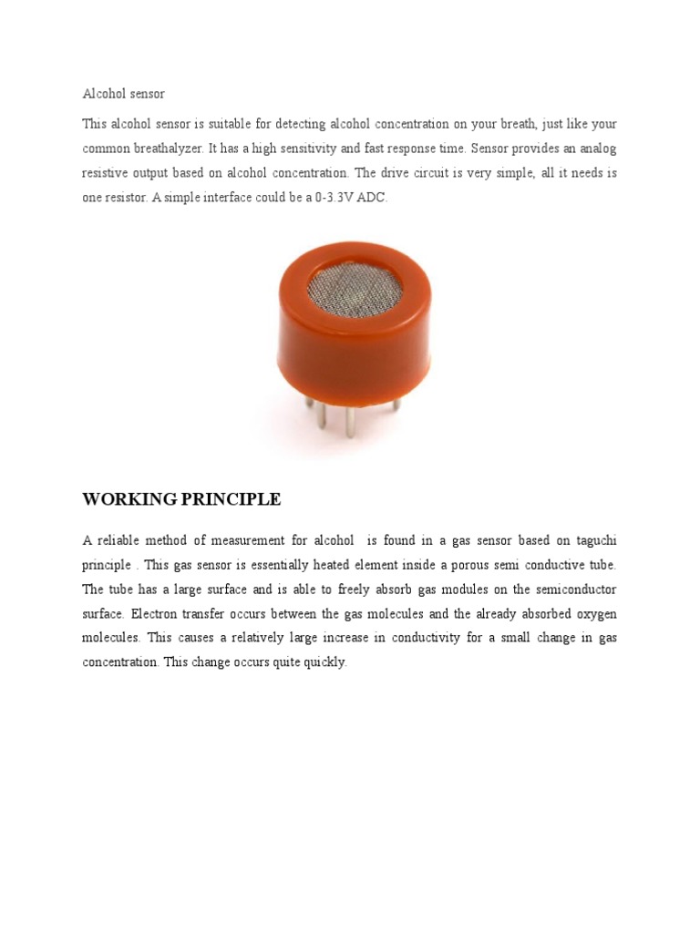 A Simple and Accurate Alcohol Breathalyzer Sensor with Fast Response ...