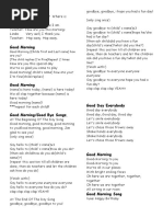 HELLO EVERYBODY SONG Lyrics | PDF