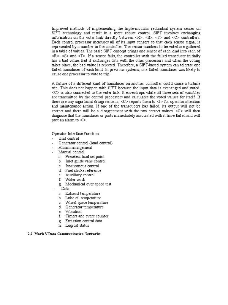 GE Mark V Overview | PDF | Central Processing Unit | Sensor