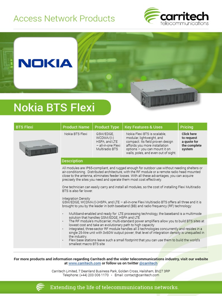 Nokia BTS Flexi - Carritech Telecommunications | Lte (Telecommunication ...