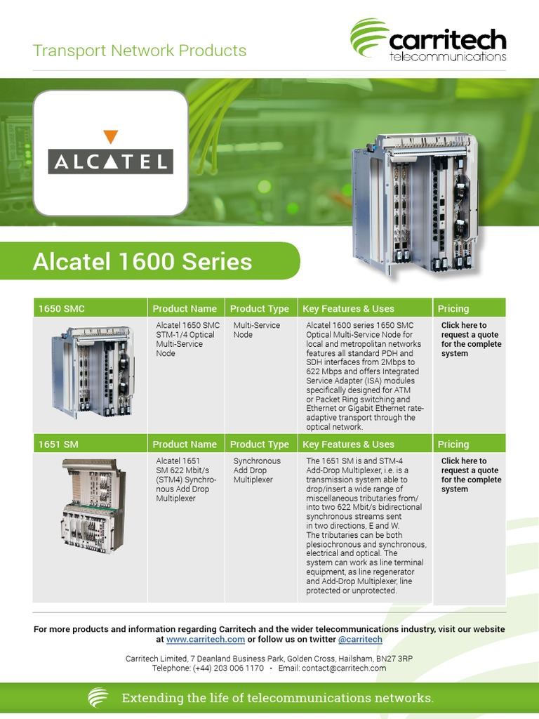 Alcatel 1600 Series - Carritech Telecommunications | PDF ...