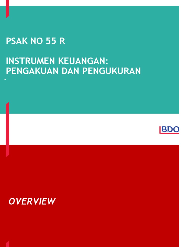 Pengakuan dan Pengukuran PSAK 55 | PDF