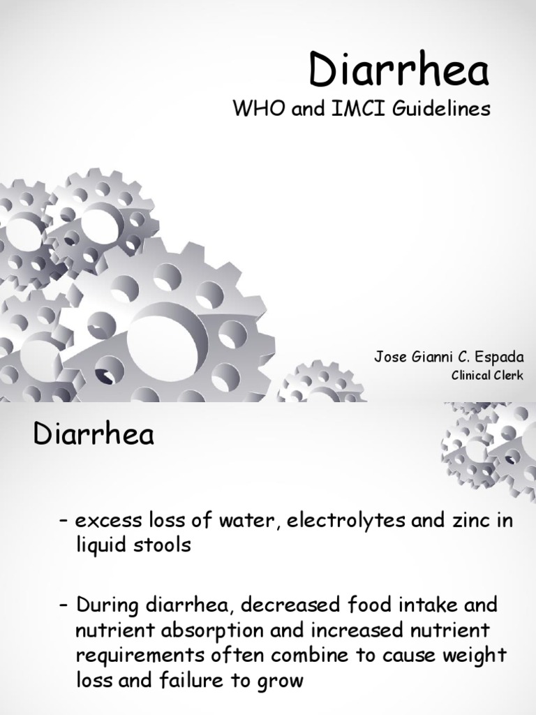 Diarrhea: WHO and IMCI Guidelines | PDF | Diarrhea | Cholera