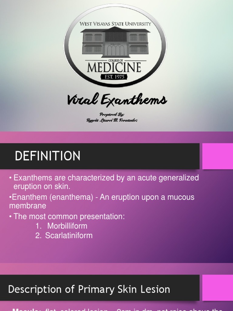 Overview of Pediatric Viral Exanthems | PDF | Measles | Infection