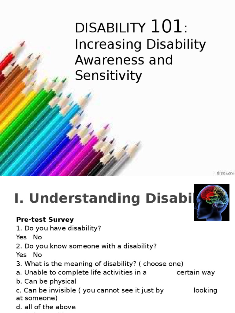 Disability Awareness and Sensitivity | PDF | Disability | Attention ...