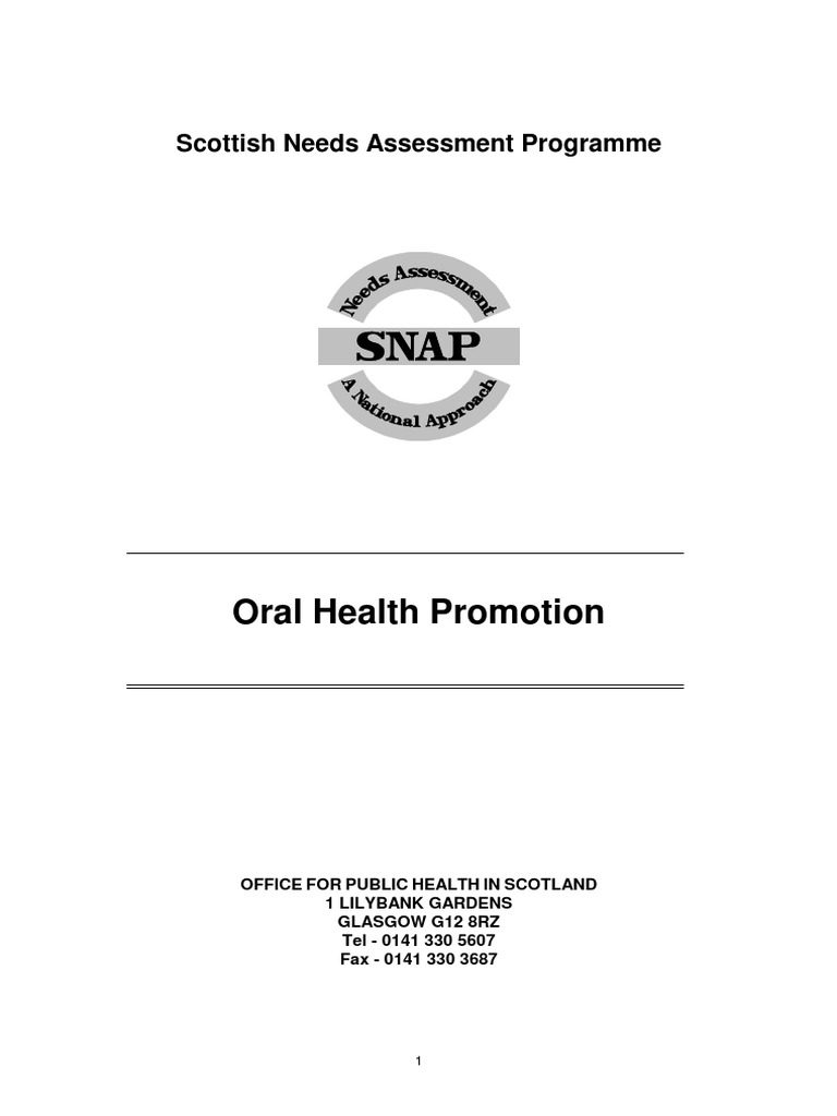 Oral Health Promotion | PDF | Dentistry | Oral Hygiene
