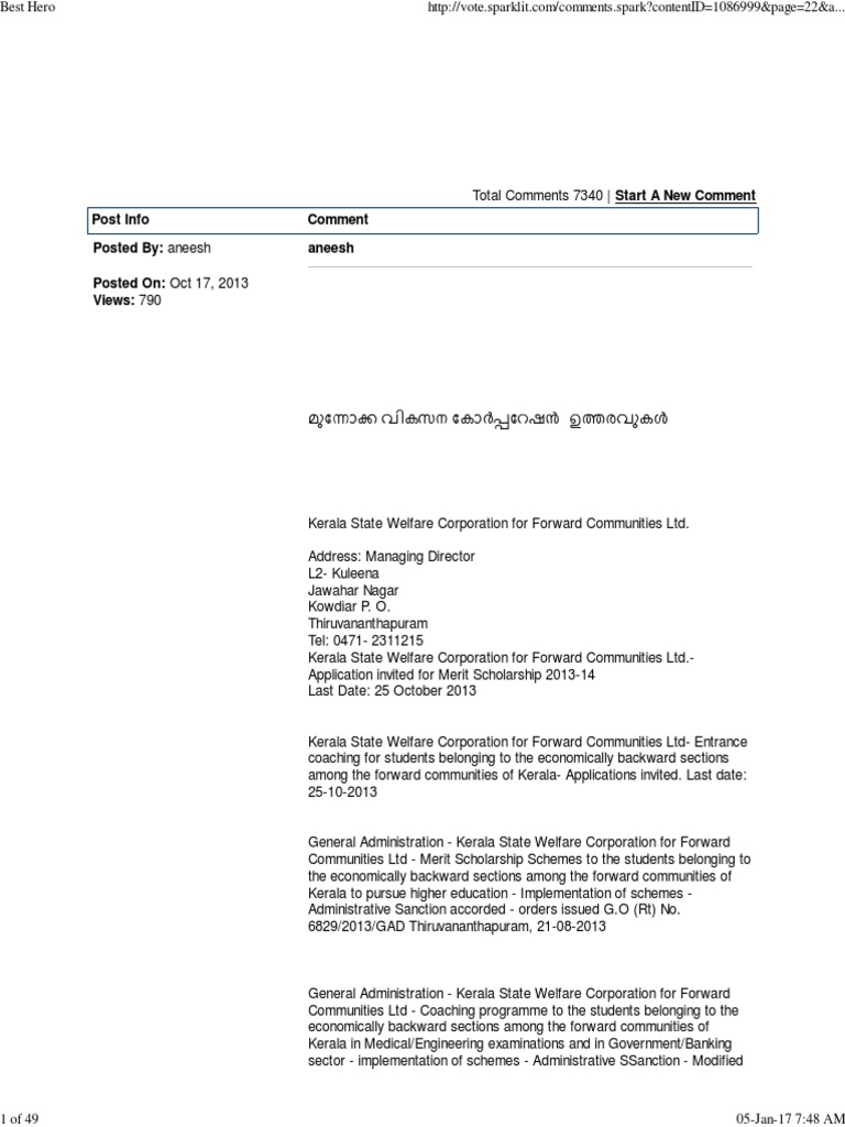 Kerala Caste List | PDF | Demographics Of India | Social Groups Of India