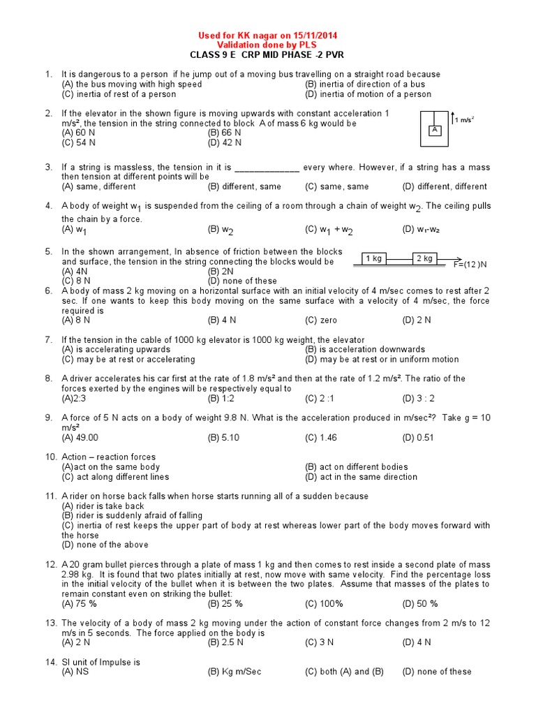 Class 9e CRP Mid Phase - 2 PVR On | PDF