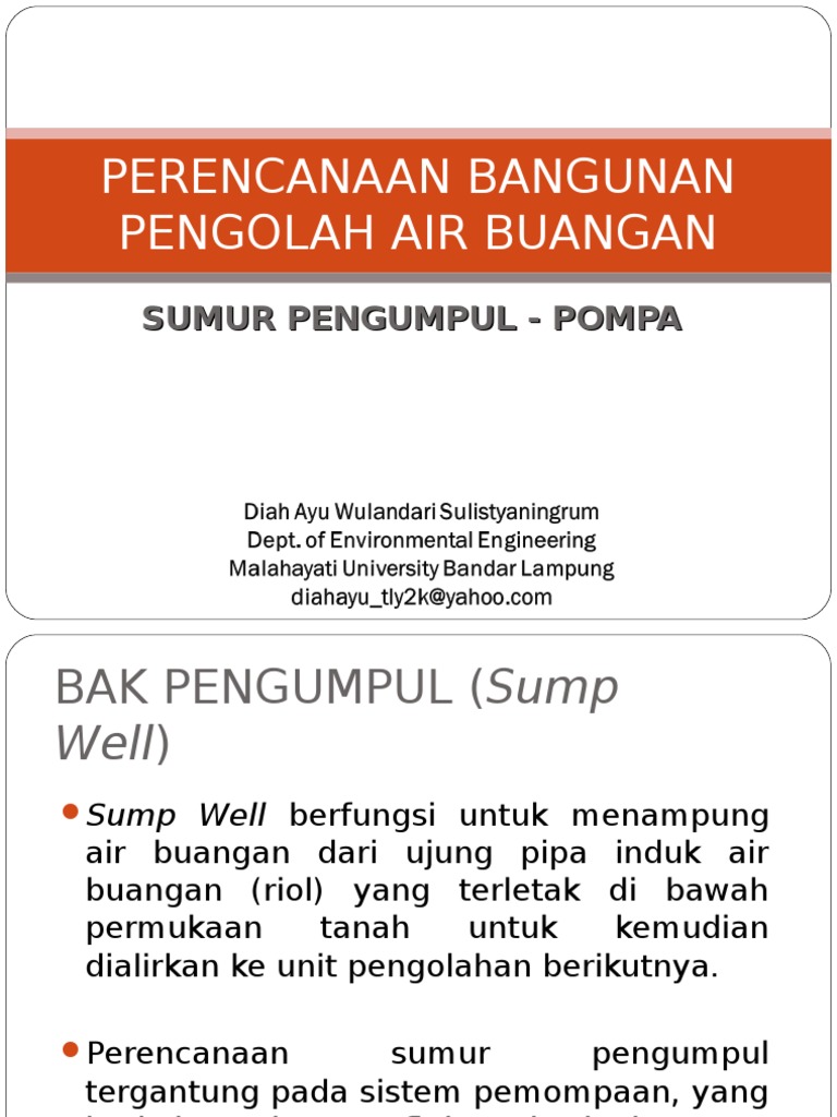 PBPAB 7 - Sumur Pengumpul - Pompa | PDF