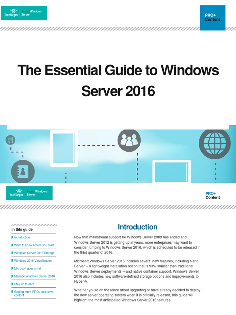 Windows+Server+2016+Essential+Guide | PDF | Hyper V | Microsoft Windows