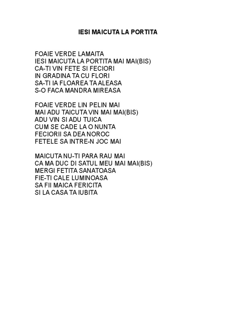 Maicuta La Portita | PDF