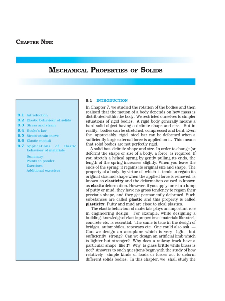 Mechanics of Solid | PDF | Deformation (Engineering) | Young's Modulus