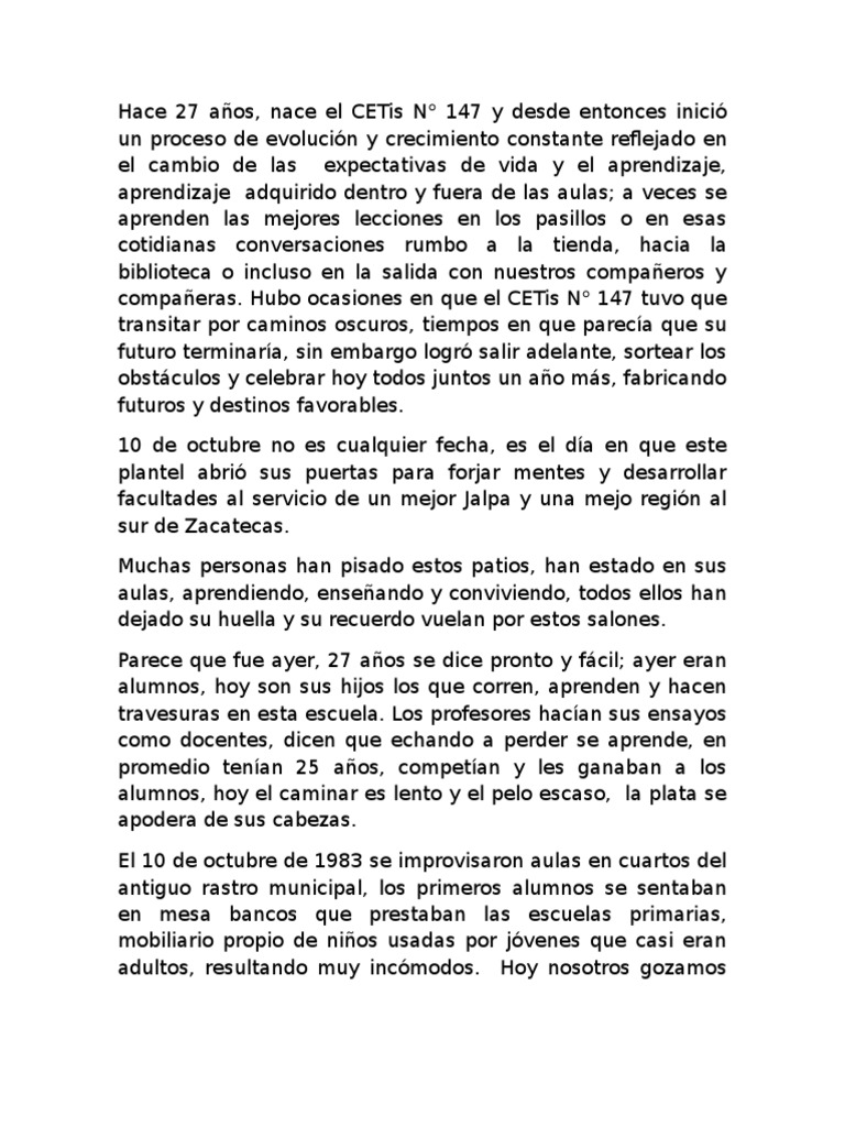 Historia Cetis 147 | PDF