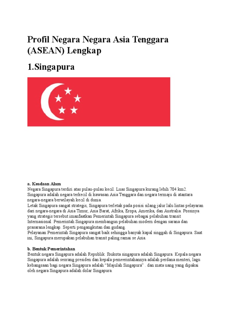 Profil Lengkap Negara ASEAN | PDF