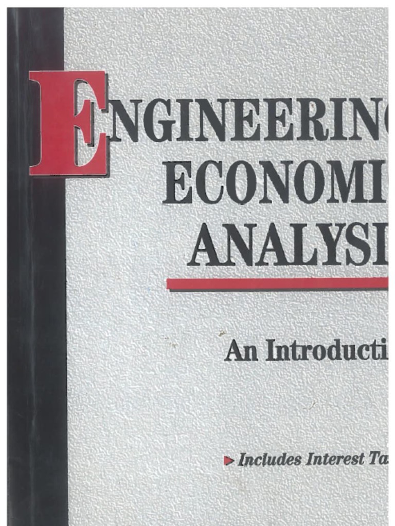 Engineering Economic Analysis - Lindeberg | PDF