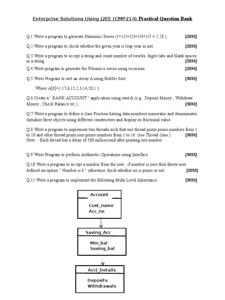 J2EE Pracs Question Bank | PDF | Port (Computer Networking) | Network Socket